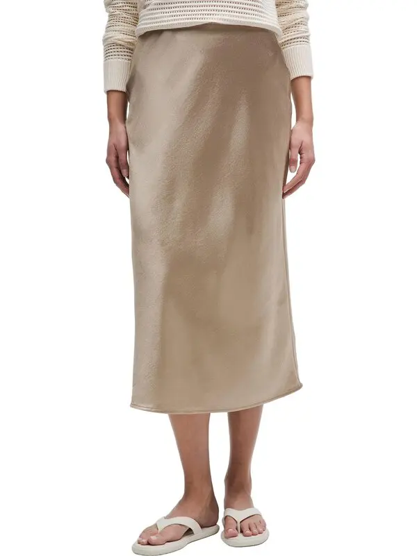 Lululemon Satin Midi Skirt - Sheer Oak