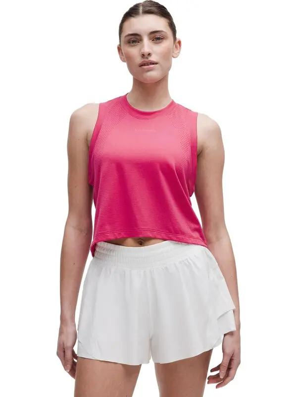 Lululemon Swiftly High-low Cropped Tank Top - Raspberry Coulis