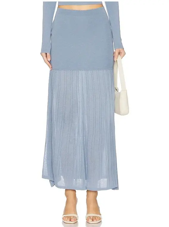 4TH & RECKLESS Knit Maxi Skirt - Blue