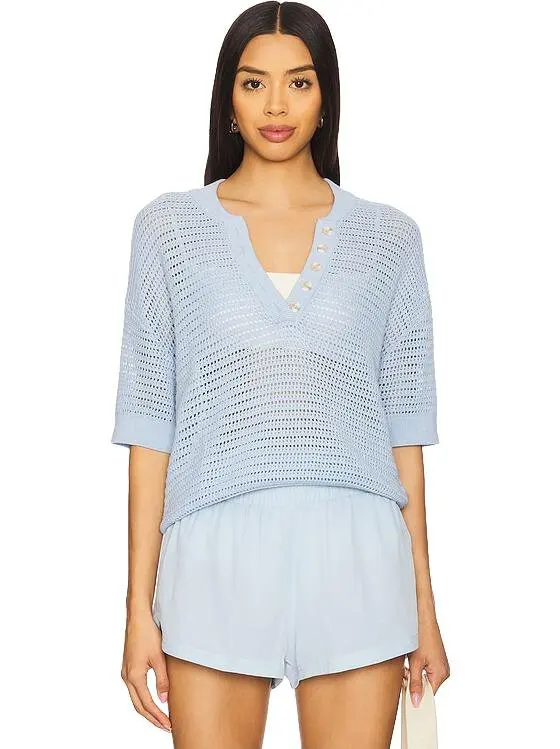 Varley Callie Knit Top - Cashmere Blue