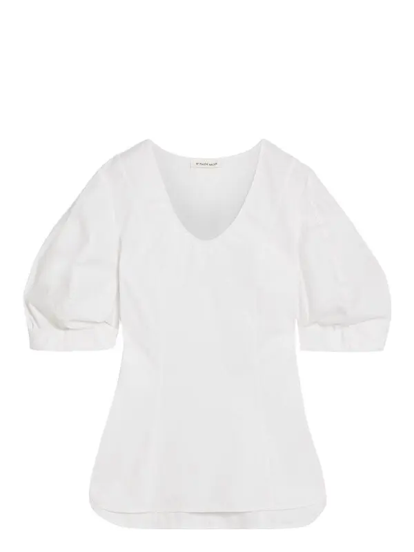 BY MALENE BIRGER Liomas Cotton-blend Poplin Top - White