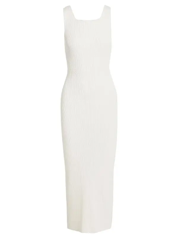 BY MALENE BIRGER Milelo Ribbed Midi Dress - Ivory