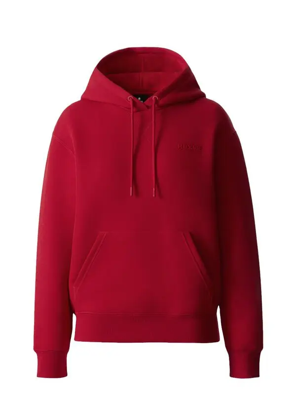 Mackage Zosia Double-face Jersey Logo Hoodie - Lava