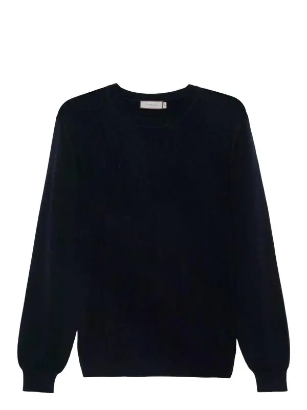 Canali Basket-weave Sweater - Blue