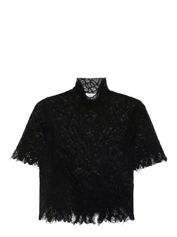 Alexander McQueen Lace T-shirt - Black