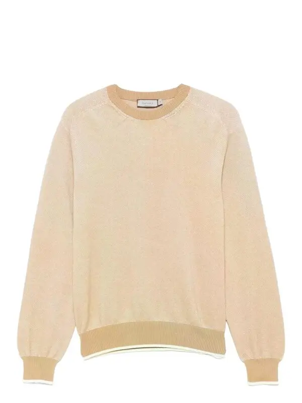 Canali Cotton Crewneck Sweater - Neutrals