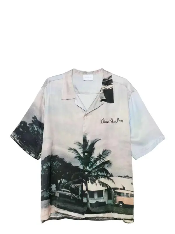 BLUE SKY INN Vintage Motel Shirt - Blue