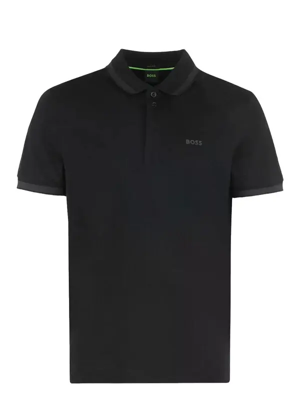 BOSS Cotton Polo Shirt - Black