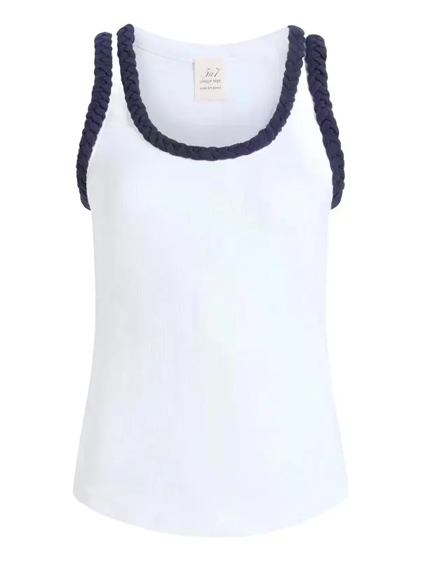 Cinq À Sept Braided Tank Top - White