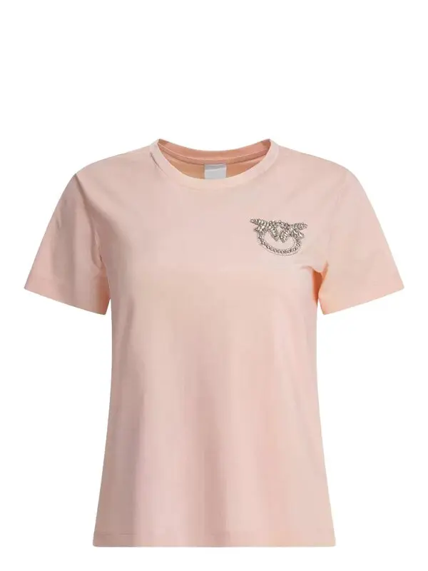 Pinko Logo-embellished T-shirt - Pink