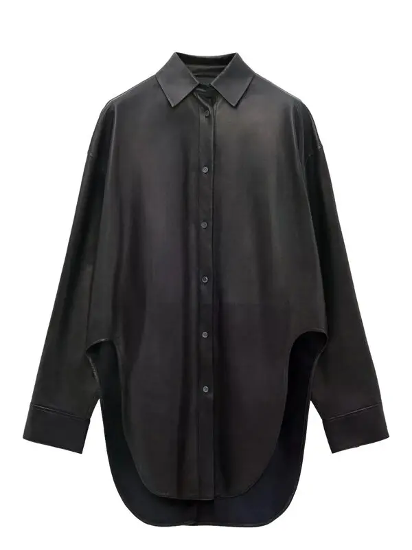 Loewe Leather Shirt - Black