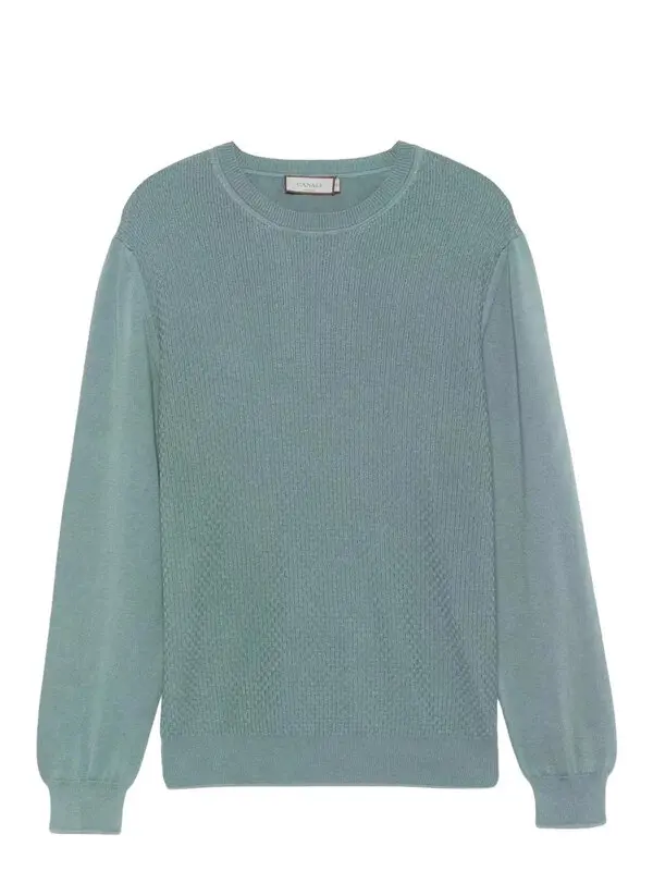 Canali Basket-weave Sweater - Green
