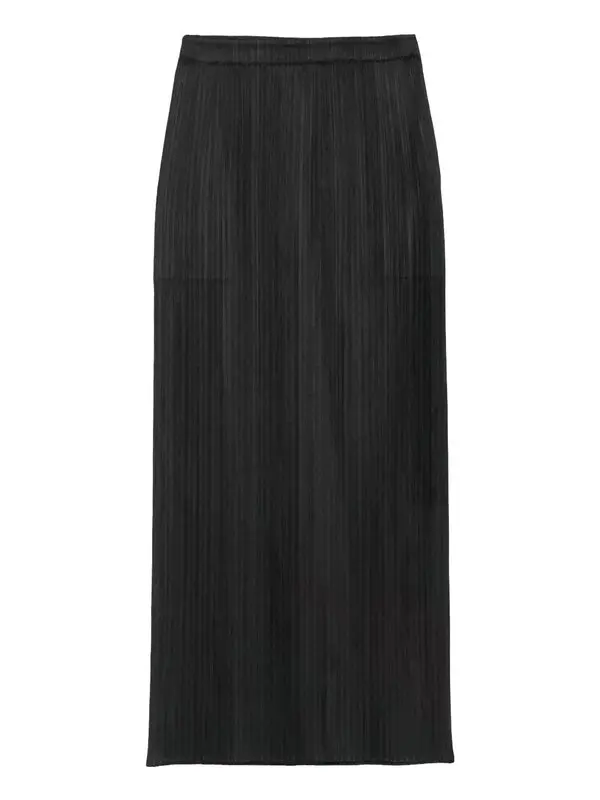 Issey Miyake Pleated Midi Skirt - Black