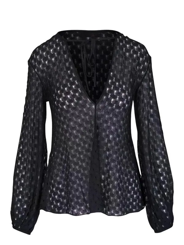 Missoni Patterned-jacquard Blouse - Black