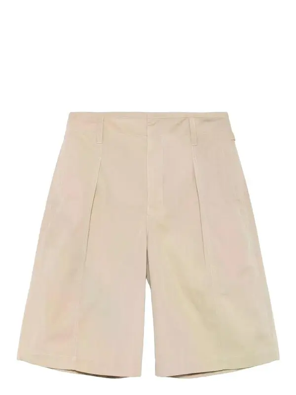LEMAIRE Pleated Bermuda Shorts - Neutrals