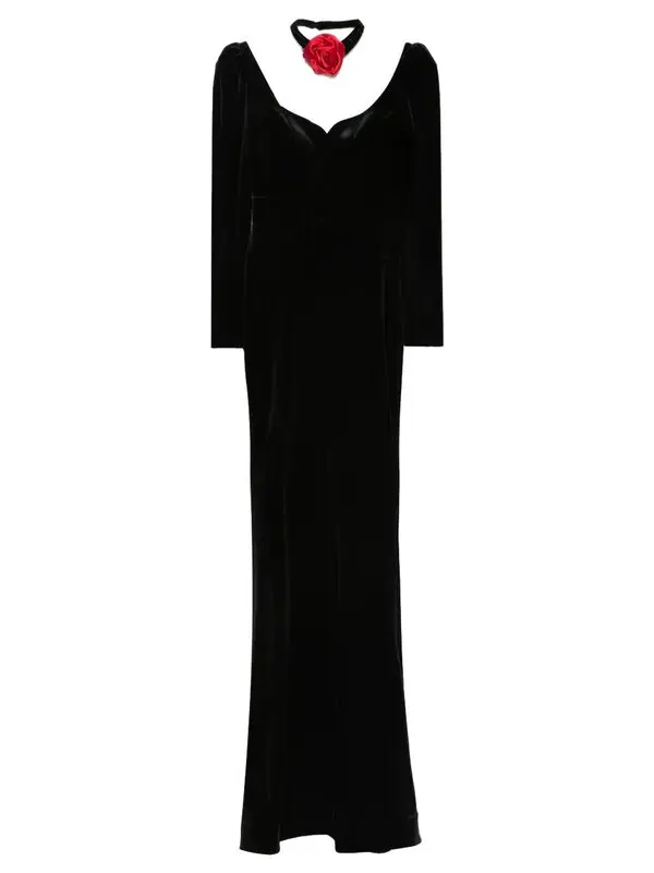 CRISTALLINI Rosalinda Maxi Dress - Black