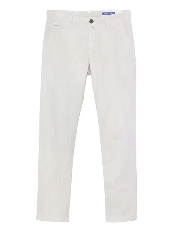 Jacob Cohen Striped Chino Trousers - Grey