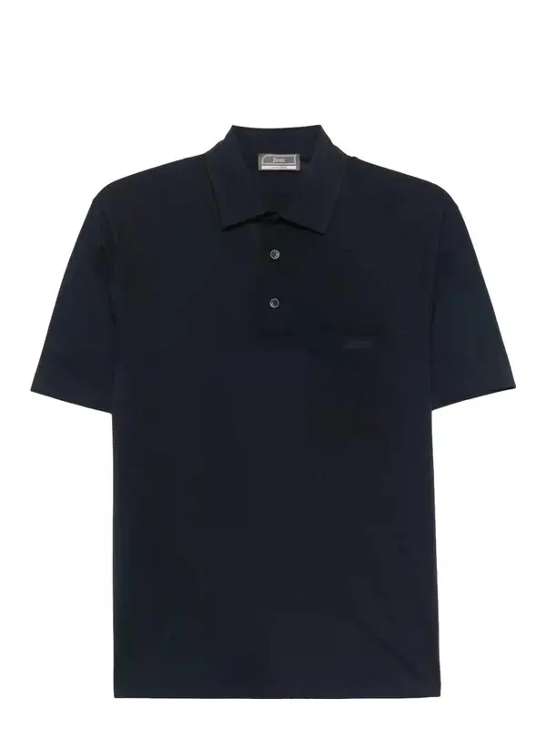 Herno Logo-debossed Polo Shirt - Blue