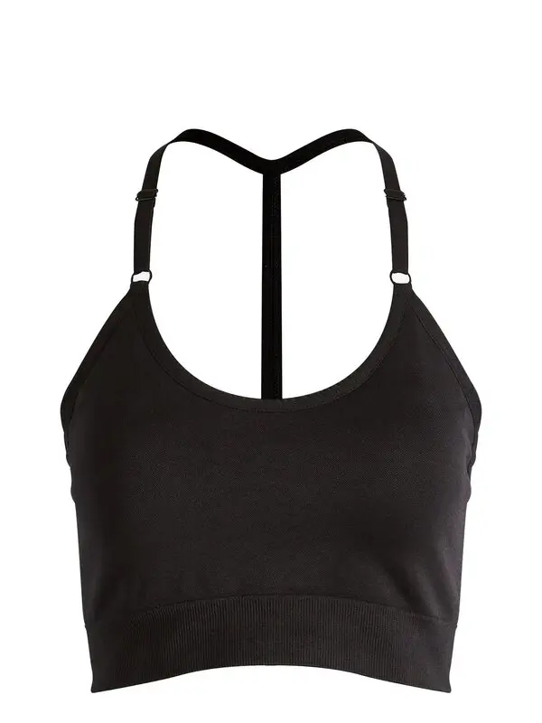 REPRESENT Owners Club Seamless Low Impact Bra Top - Jet Black