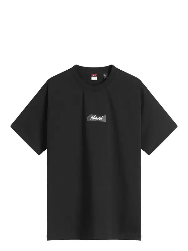 NANGA Eco Hybrid Mt Logo T-shirt - Black
