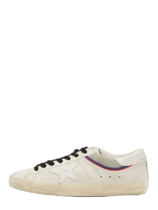 Golden Goose Super-star Leather And Suede Sneakers - White/grey