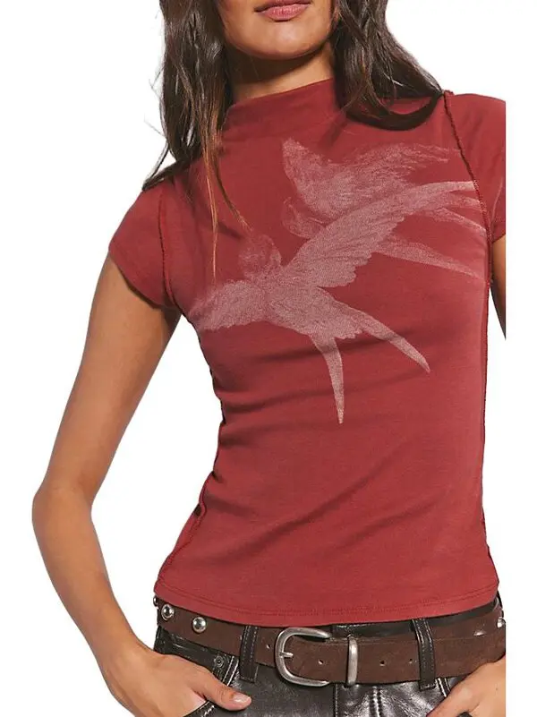 RAGABOND Birds In Flight Tee - Brn/brun