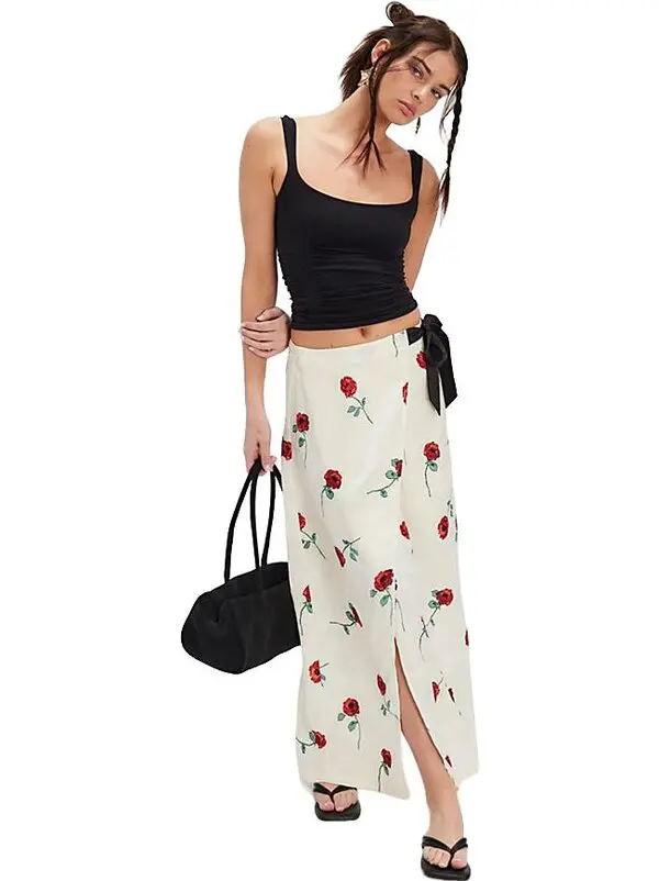 SIEMPRE Mace Maxi Skirt - Adoring Rose