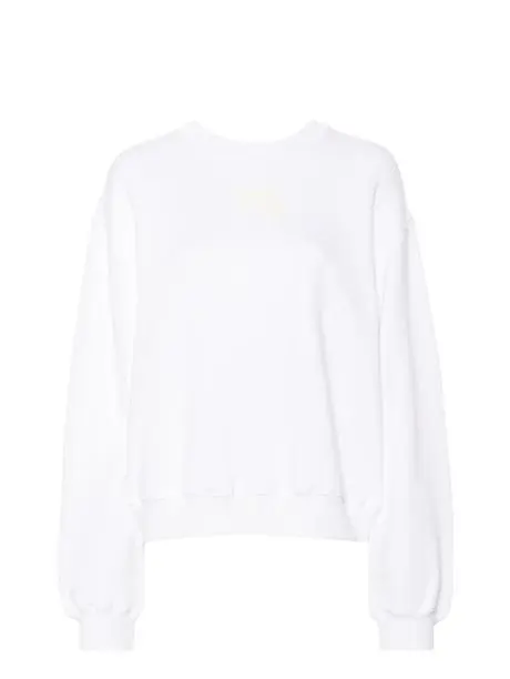 Alexander Wang Essential Terry Crew Puff Paint Sweatshirt - White