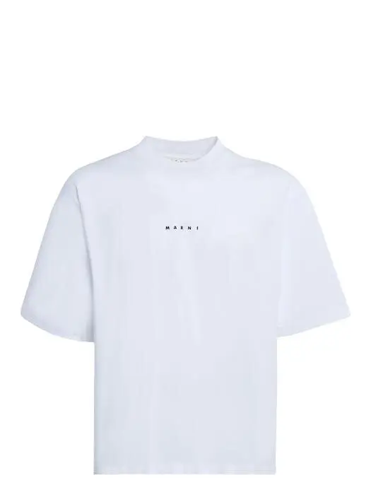 Marni Logo Organic Jersey T-shirt - Lilywhite