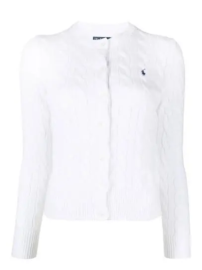 Ralph Lauren Long Sleeve Cardigan - White