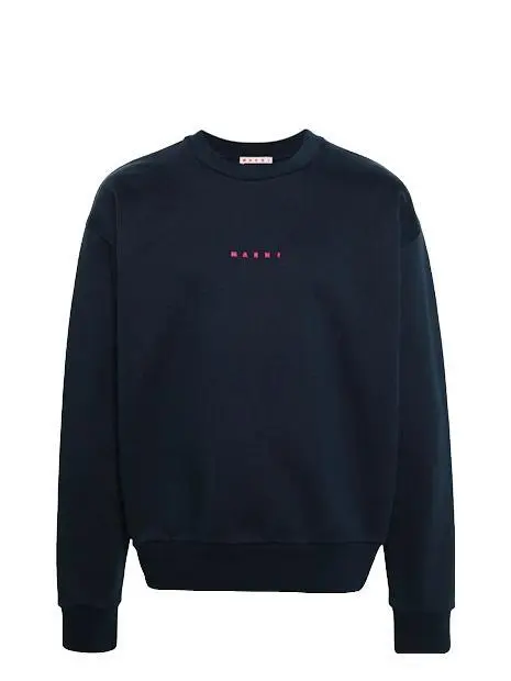 Marni Logo Sweatshirt - Lob Blue Kyanite