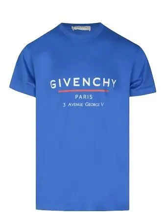 Givenchy Oversized Address T-shirt - Ocean Blue