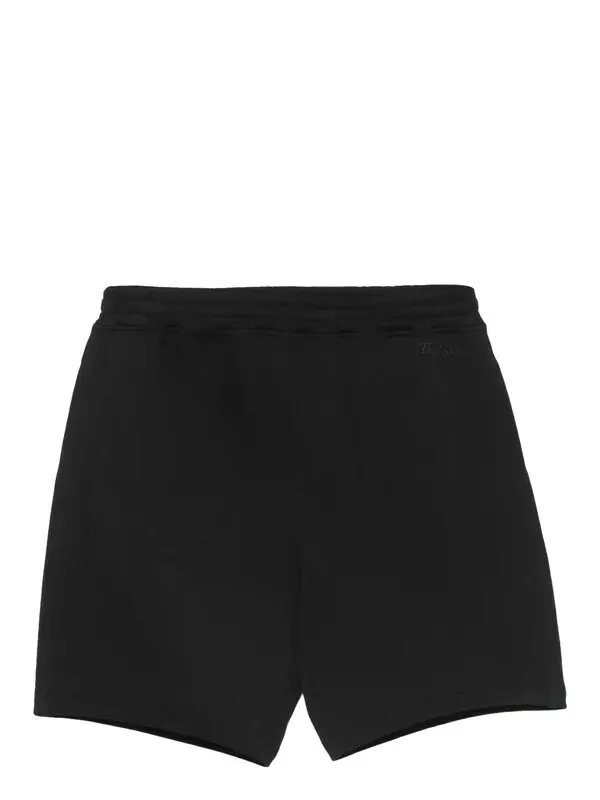 Zegna Logo-embroidered Track Shorts - Black