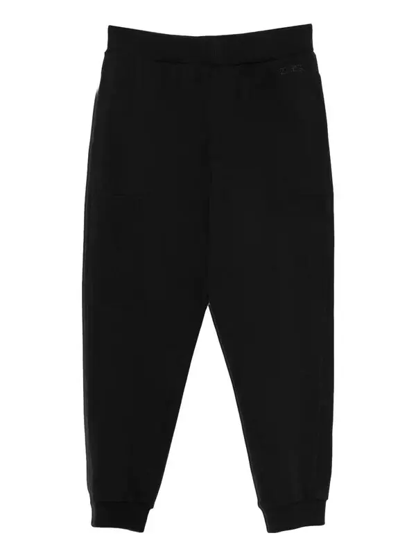Zegna Logo-embroidered Track Pants - Black