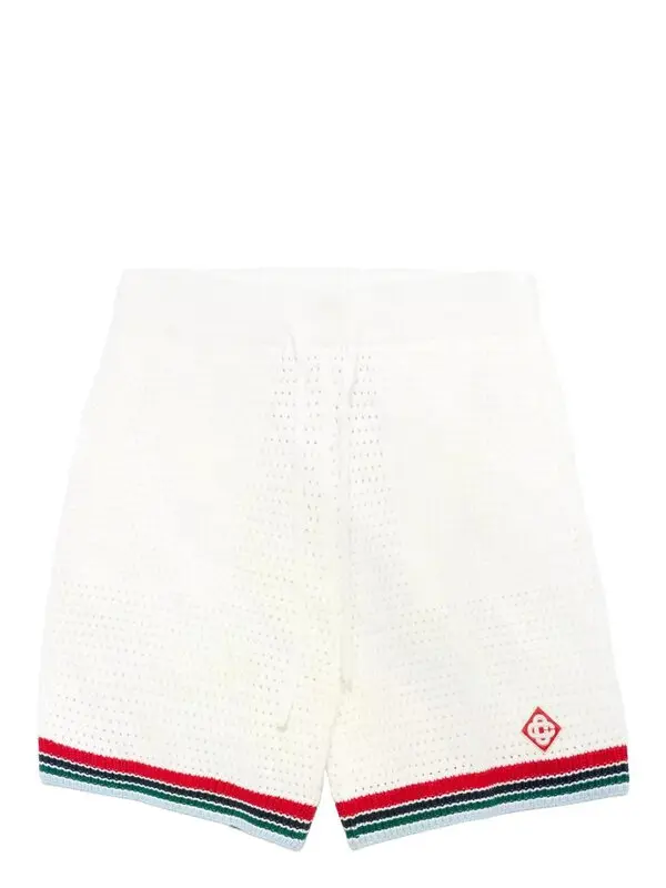 Casablanca Crochet-knit Shorts - White