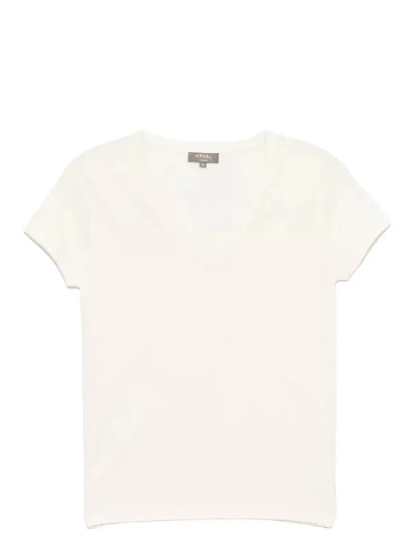 N.peal Cotton Cashmere Silk T-shirt - White