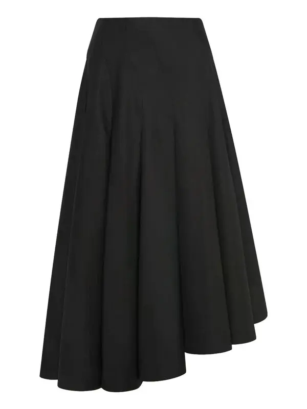 FFORME Rio Asymmetric Midi Skirt - Black
