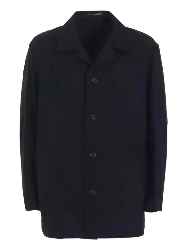Yohji Yamamoto Button-down Shirt Jacket - Black
