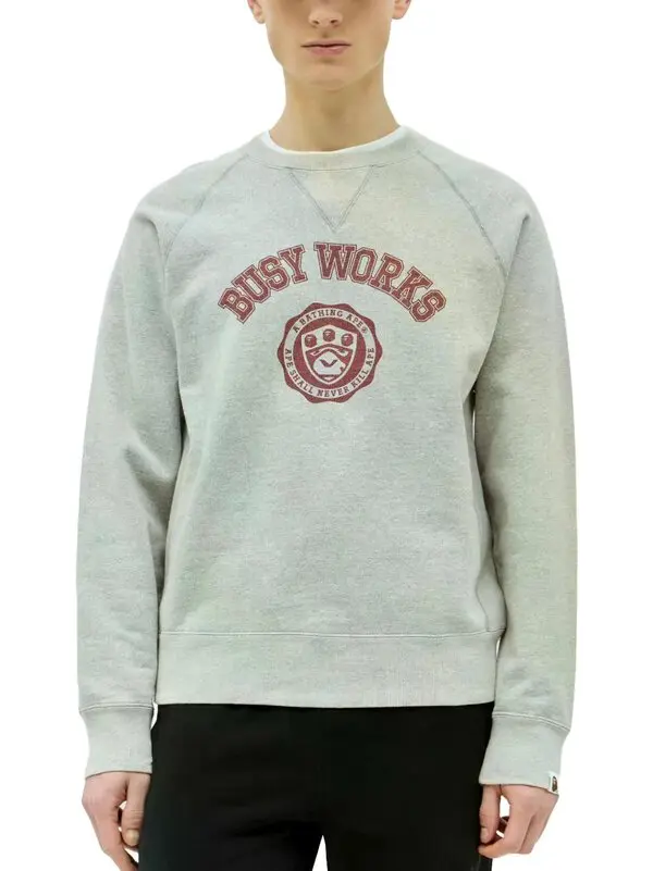 A BATHING APE Logo-print Sweatshirt - Grey