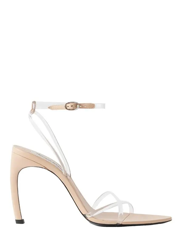 Victoria Beckham Leather-trimmed Pvc Sandals - Neutrals