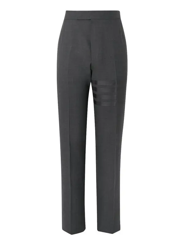 Thom Browne Slim-fit Pleated Wool Trousers - Gray
