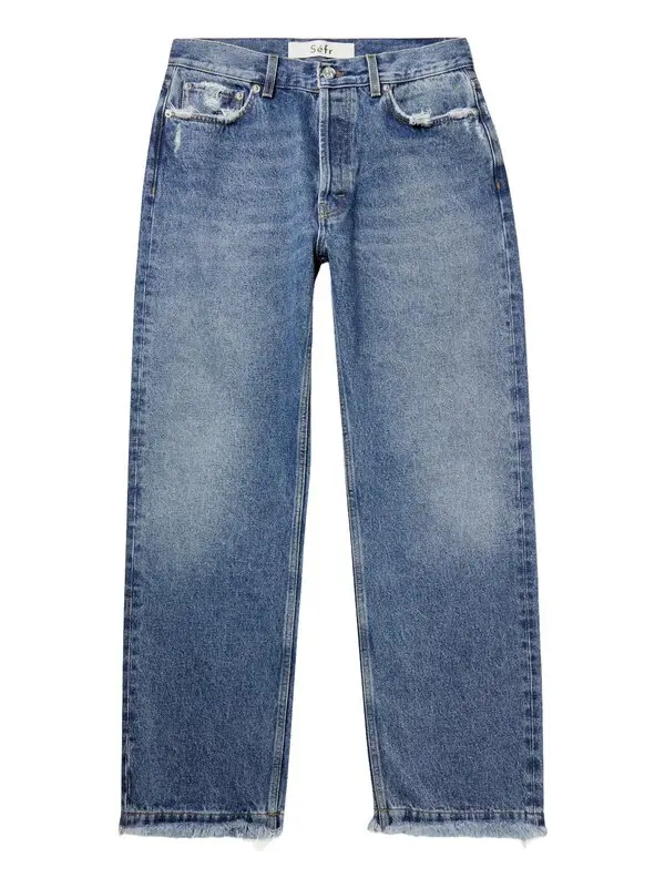 Séfr Straight-leg Distressed Jeans - Blue