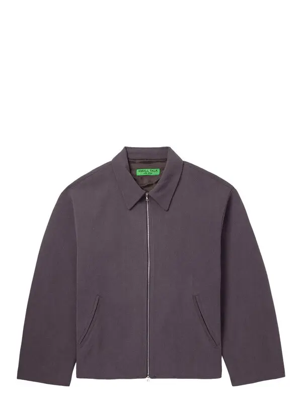 SMALL TALK Raw Silk-twill Jacket - Purple