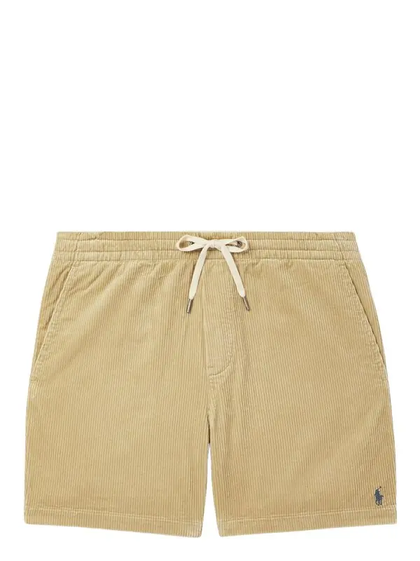 Polo Ralph Lauren Straight-leg Cotton-corduroy Drawstring Shorts - Neutrals