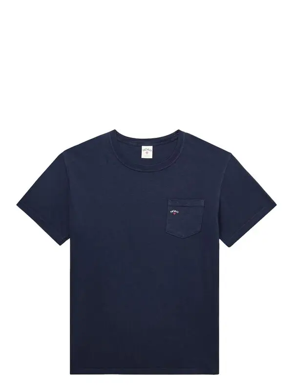 NOAH Core Logo-print Cotton-jersey T-shirt - Blue