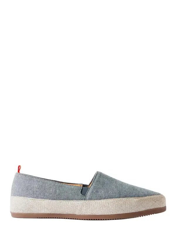 Mulo Linen Espadrilles - Blue