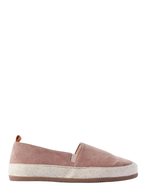 Mulo Suede Espadrilles - Pink