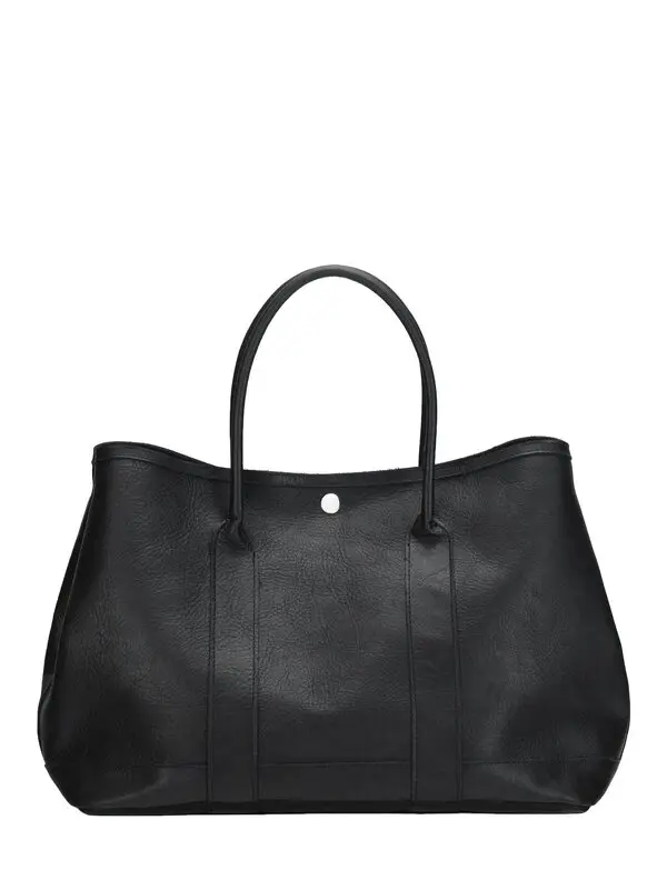 EZRA ARTHUR Audrey Soft Steer Leather Tote Bag - Black