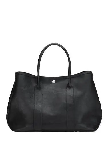 EZRA ARTHUR Audrey Soft Steer Leather Tote Bag - Black