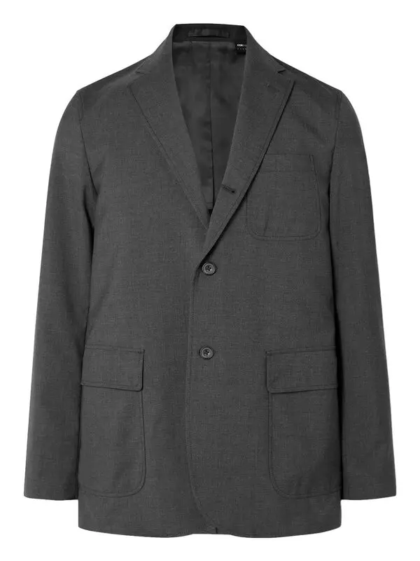 BEAMS Unstructured Woven Blazer - Gray